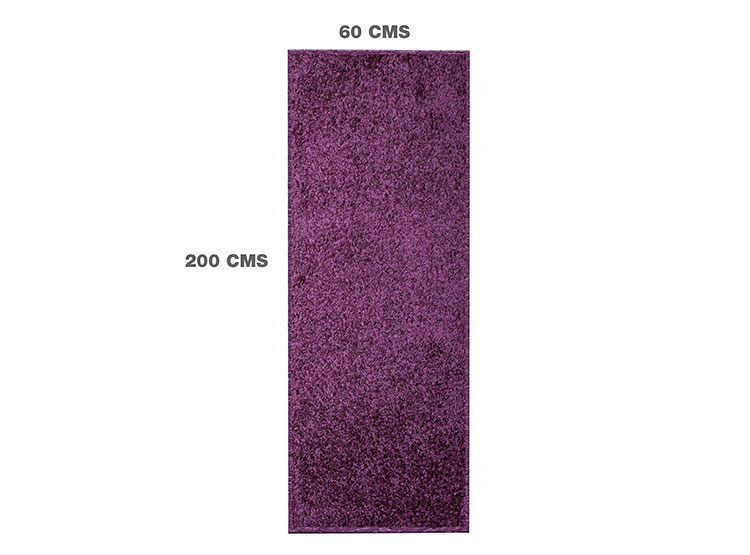 Ripley - ALFOMBRA PASILLO DORAL SHAGGY PURPURA 60X200