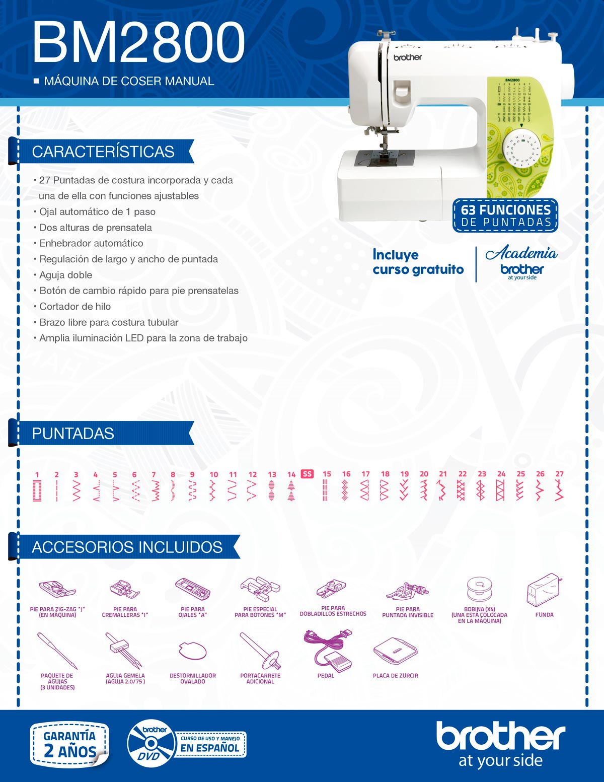 MAQUINA COSER BROTHER BM2800