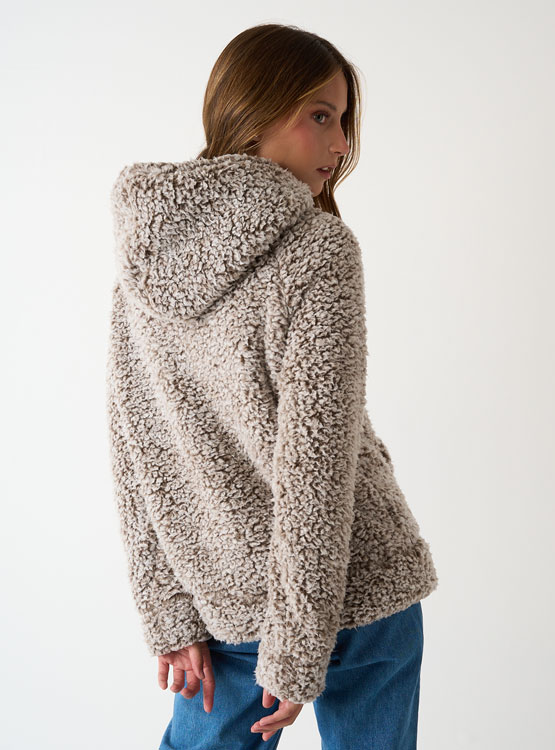 Ripley - POLERON INDEX LARGO SHERPA CON GORRO