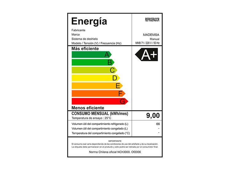 FRIGOBAR MADEMSA MMB 71B