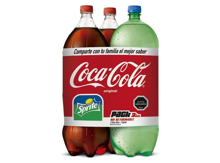 TRIPACK 2 COCA COLA + 1 SPRITE 3LT