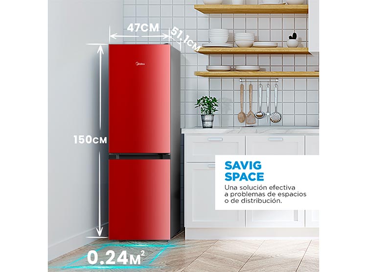 REFRIGERADOR MIDEA BOTTOM FREEZER FRÍO DIRECTO 169 L BTM MDRB241FGE13