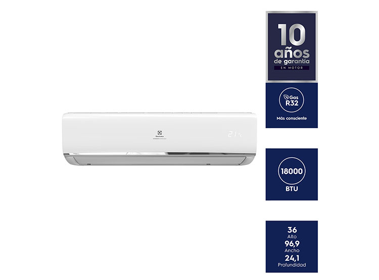 AIRE ACONDICIONADO ELECTROLUX SPLIT 18000 BTU INVERTER EAIX18