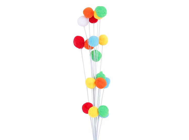 ADORNO NAVIDAD CANDY RAMA POMPOM 53 CM