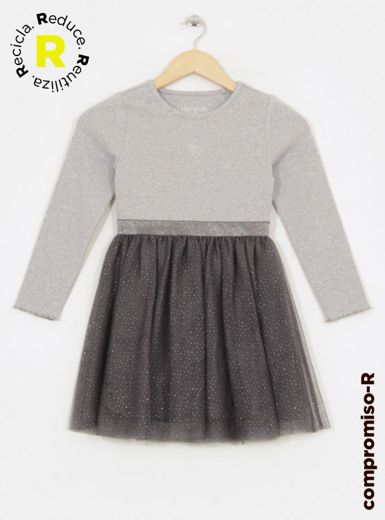 VESTIDO MANGA LARGA NIÑA HARVEST TULLE