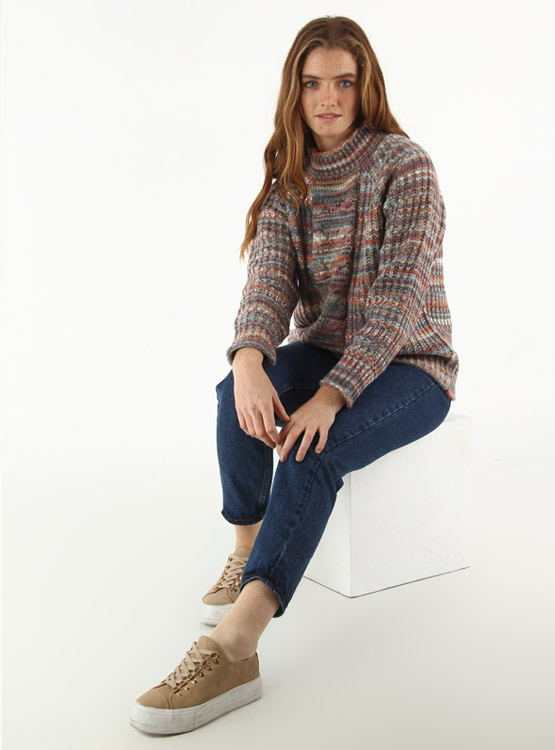 Ripley - SWEATER REGATTA CUELLO ALTO CON TRENZA DELANTERA