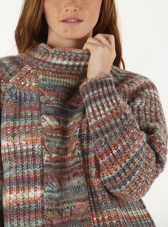 Ripley - SWEATER REGATTA CUELLO ALTO CON TRENZA DELANTERA