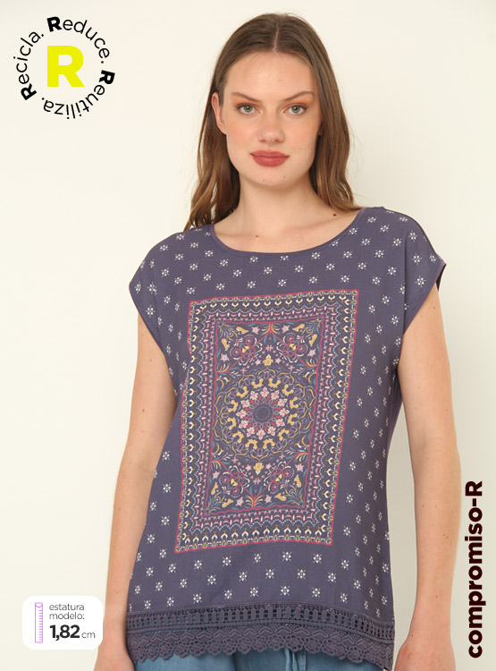 POLERA AZIZ ESTAMPADA