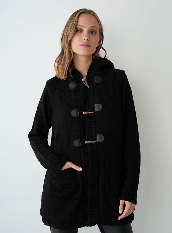 CARDIGAN AZIZ TIPO ABRIGO CON SHERPA INTERIOR