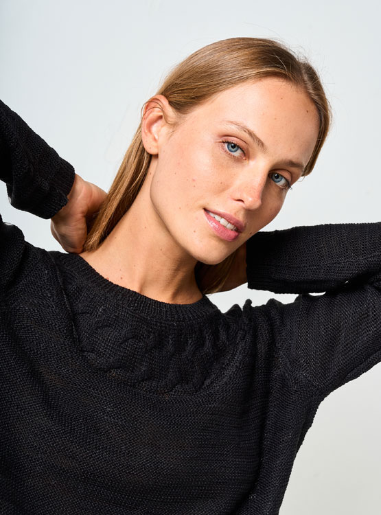 Ripley - SWEATER MUJER AZIZ CON TRENZA