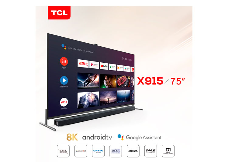 TELEVISOR TCL QLED 8K 75" 75X915