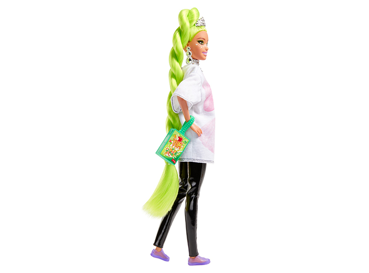 Ripley - MUÑECA BARBIE EXTRA CABELLO VERDE NEÓN