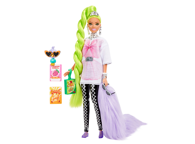 Ripley - MUÑECA BARBIE EXTRA CABELLO VERDE NEÓN