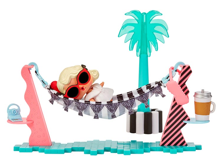 MUÑECA L.O.L. SURPRISE PLAYSET S6 LEADING BABY + VACAY LOUNGE