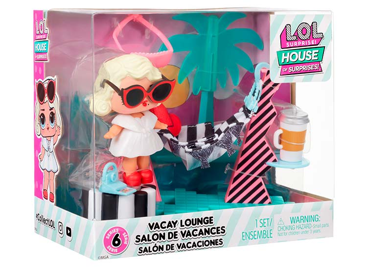 MUÑECA L.O.L. SURPRISE PLAYSET S6 LEADING BABY + VACAY LOUNGE