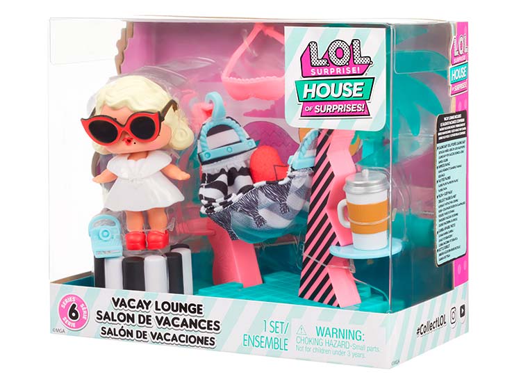 MUÑECA L.O.L. SURPRISE PLAYSET S6 LEADING BABY + VACAY LOUNGE