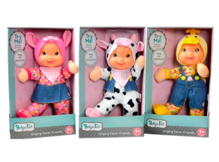 MUÑECA BABY FIRST SOFT CANCIONES DE GRANJA 34CM / MODELO ALEATORIO