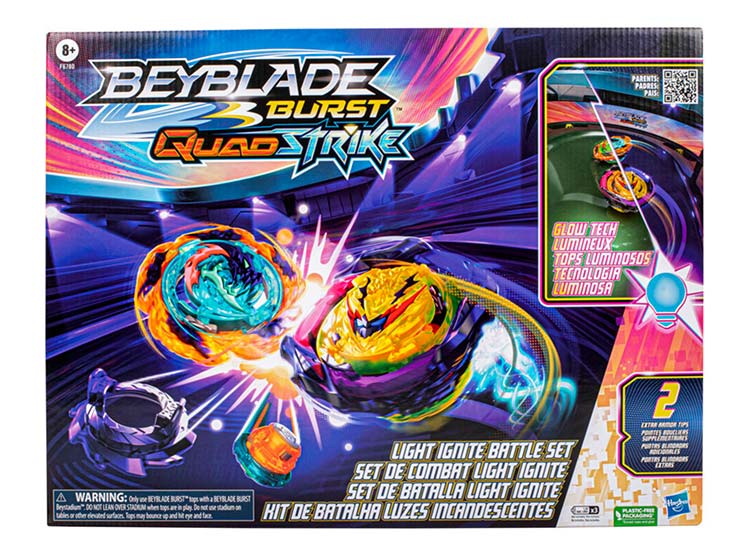 Ripley - SET DE BATALLA BEYBLADE BURST QUADSTRIKE TROMPO LIGHT IGNITE