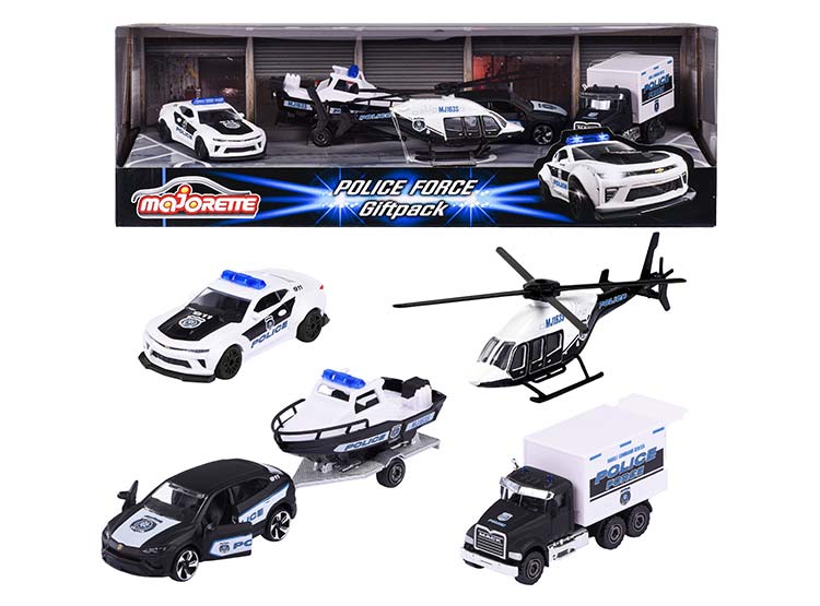 MAJORETTE - SET MAJORETTE POLICE FORCE 5 PIECES GIFTPACK | Ofertitas