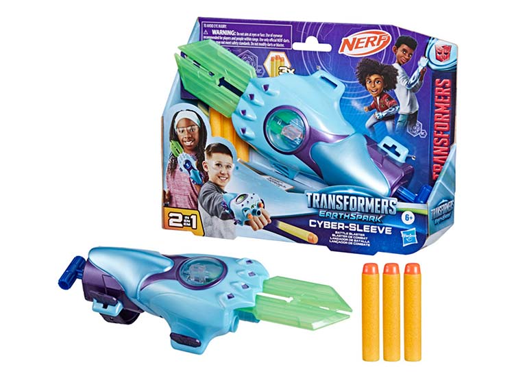 LANZADOR TRANSFORMERS NERF EARTH SPARK CYBER-SLEEVE