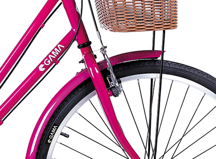 BICICLETA GAMA BIKE CLASSIC CITY BASIC FUCSIA ARO 26