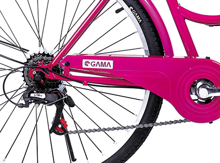 BICICLETA GAMA BIKE CLASSIC CITY BASIC FUCSIA ARO 26