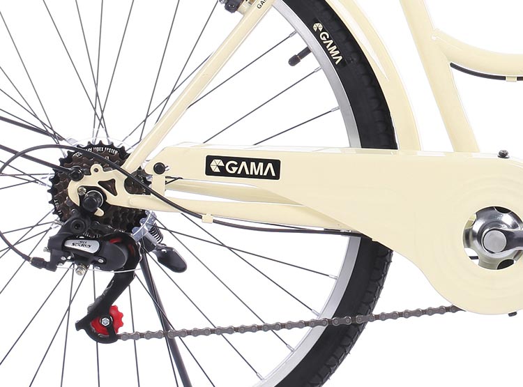 BICICLETA GAMA BIKE CLASSIC CITY BASIC CREMA