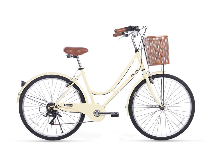 BICICLETA GAMA BIKE CLASSIC CITY BASIC CREMA