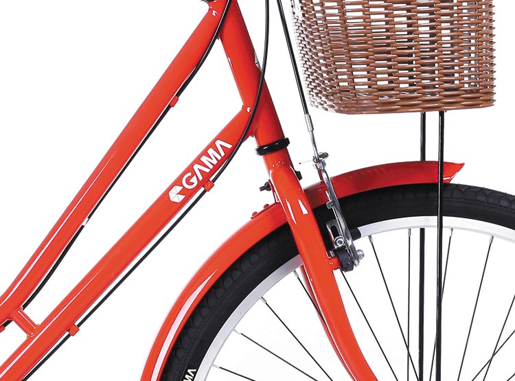 BICICLETA GAMA BIKE CLASSIC CITY BASIC ROJO ARO 26