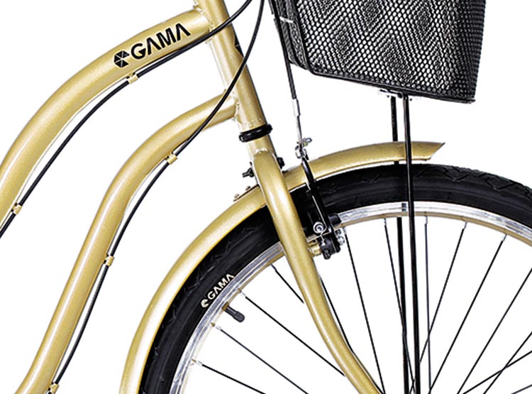 BICICLETA GAMA BIKE BROADWALK CRUISER DORADO ARO 26