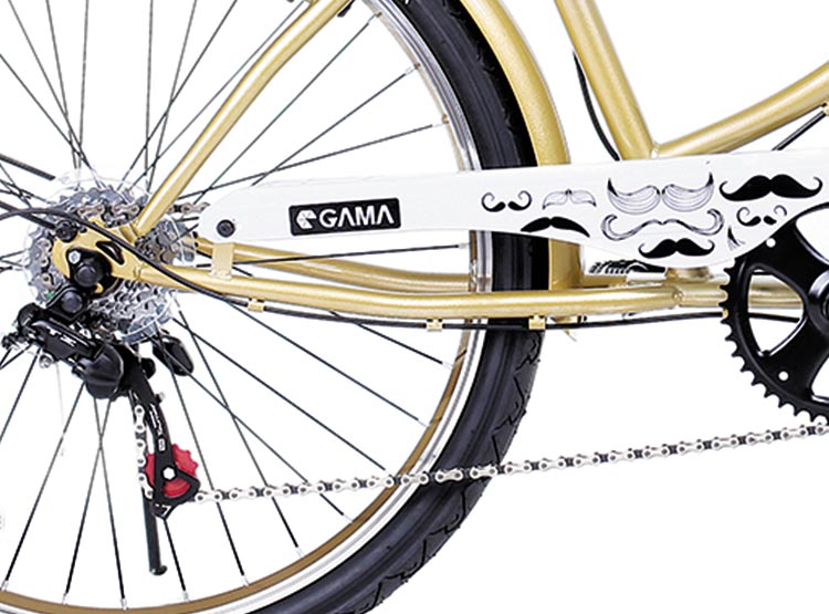 BICICLETA GAMA BIKE BROADWALK CRUISER DORADO ARO 26