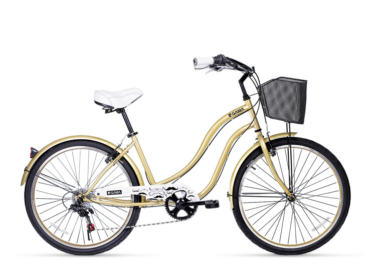 BICICLETA GAMA BIKE BROADWALK CRUISER DORADO ARO 26