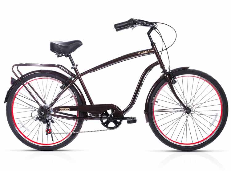 BICICLETA GAMA BIKE CLUBMAN CRUISER CAFE ARO 26