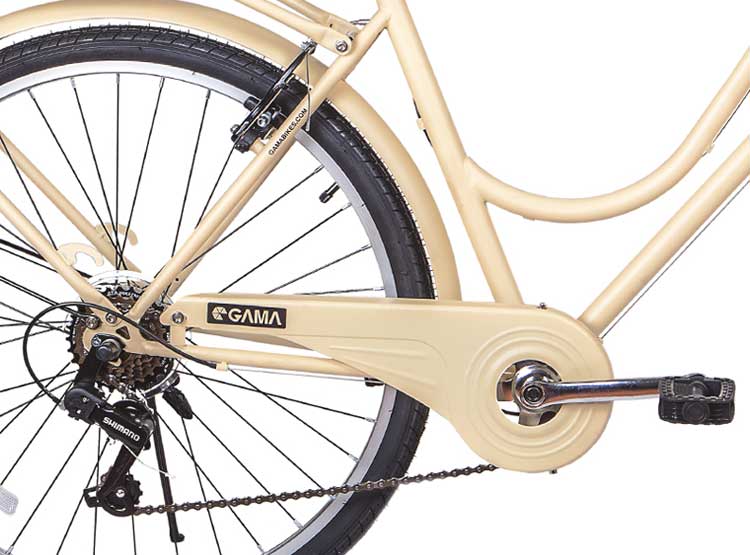 BICICLETA GAMA BIKE CITY BASIC ARO 26 BEIGE
