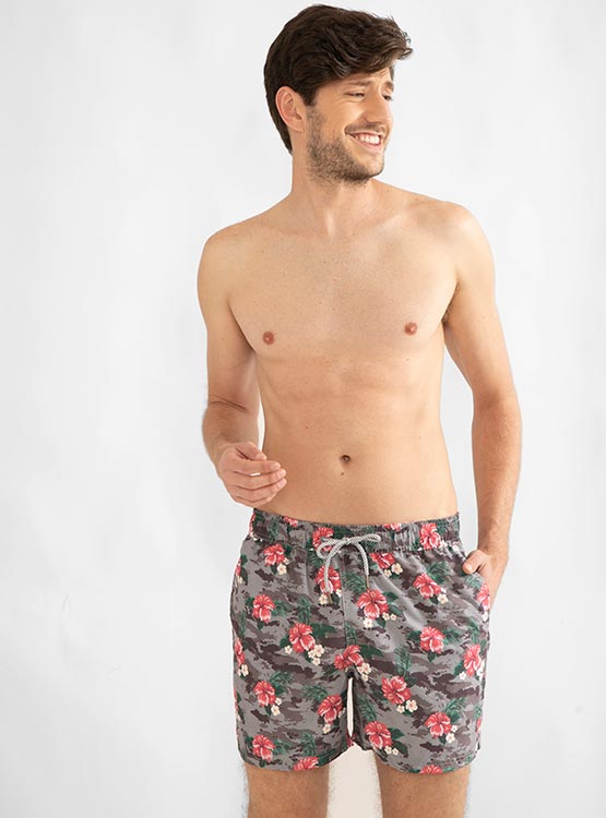 Ripley Traje De BaÑo Marquis Print Militar Floral