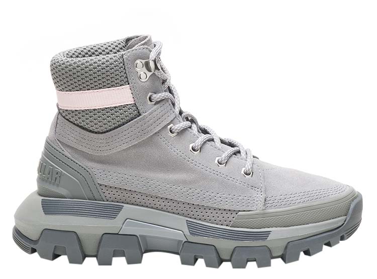 BOTINES MUJER CAT CUERO GRIS RAIDER