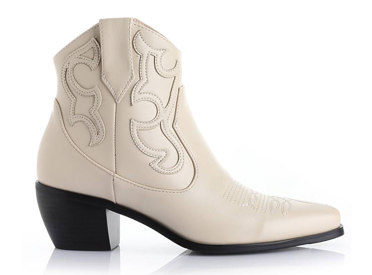 BOTINES MUJER VIA UNO CREMA 22512401