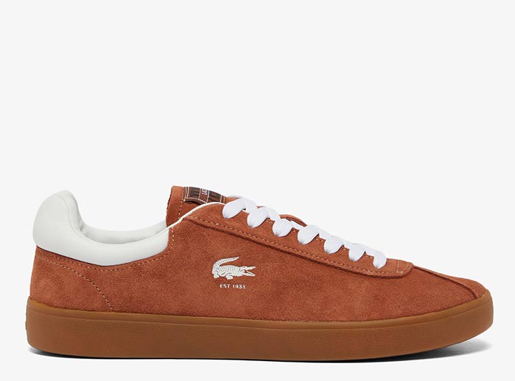 LACOSTE - ZAPATILLAS HOMBRE LACOSTE CASUAL ROJO BASE SHOT CUERO | Ofertitas