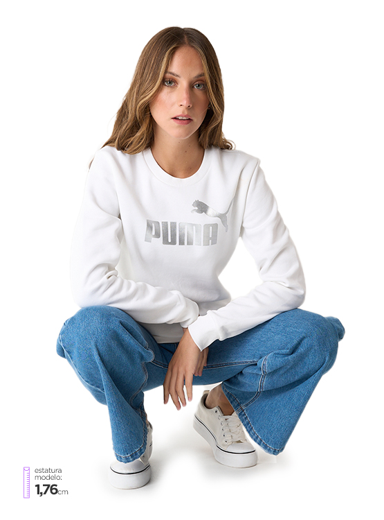 POLERON PUMA ESS+ METALLIC LOGO CREW 849956-02