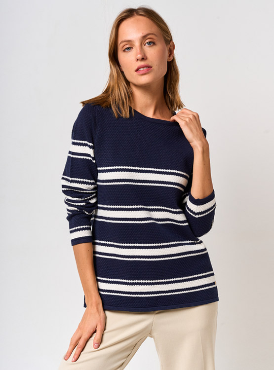 SWEATER MUJER CACHAREL CON RAYAS