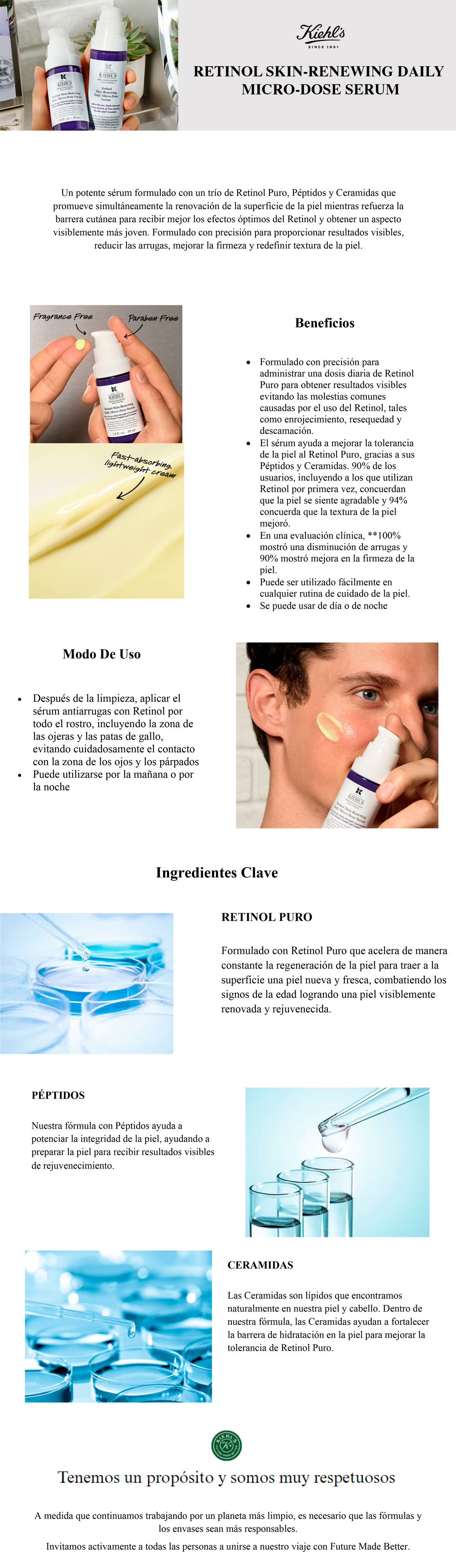 SERUM FACIAL KIELH'S RETINOL SKIN RENEWING DAILY MICRODOSE 50 ML