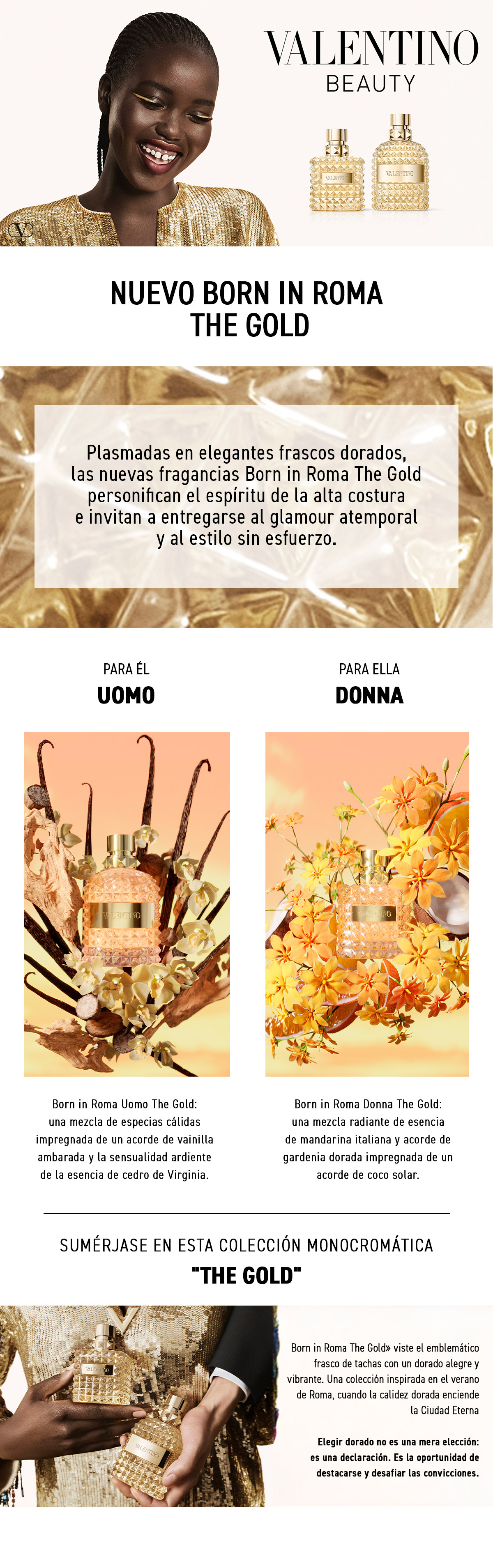 PERFUME VALENTINO BORN IN ROMA THE GOLD MUJER EDP 100 ML