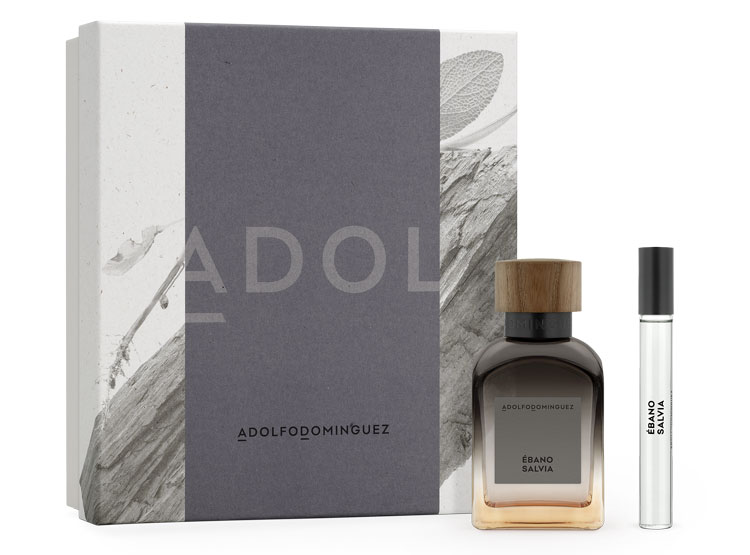 SET PERFUME ADOLFO DOMINGUEZ AGUA FRESCA EBANO SALVIA HOMBRE EDP 120 ...