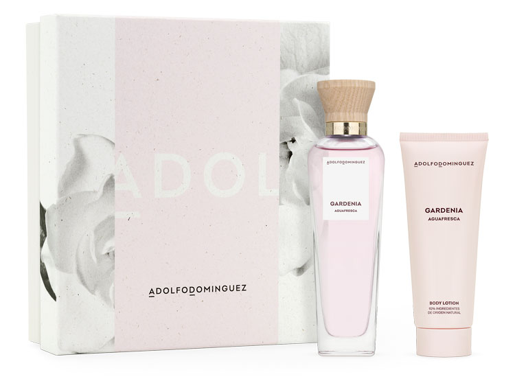 SET PERFUME ADOLFO DOMINGUEZ AGUA FRESCA GARDENIA MUJER EDT 120 ML+ ...