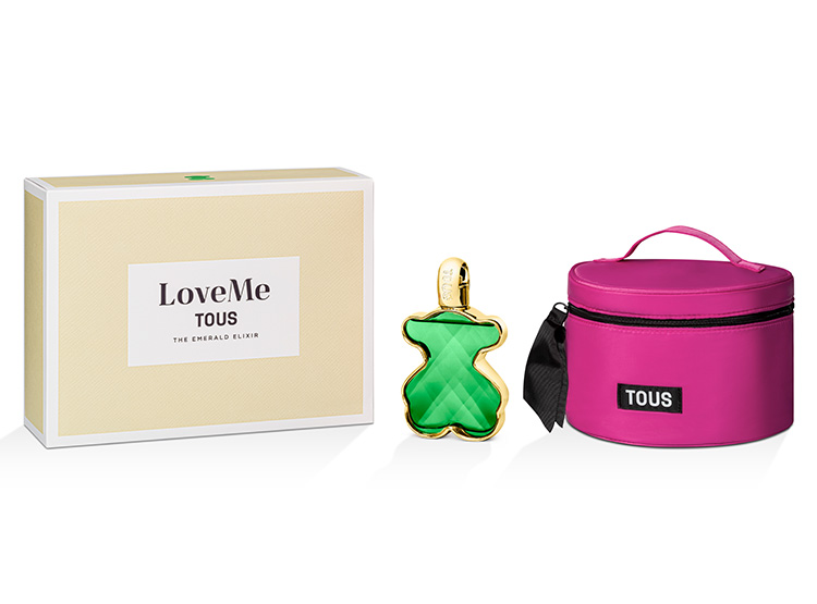 TOUS - PERFUME TOUS LOVE ME EMERALD ELIXIR PARFUM 90 ML + COSMETIQUERO ...