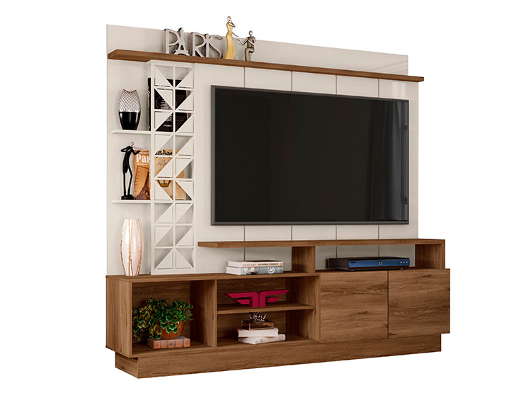 CENTRO DE ENTRETENIMIENTO EXIT VIVAZ HOME CANELA OFF WHITE CAFE 65"