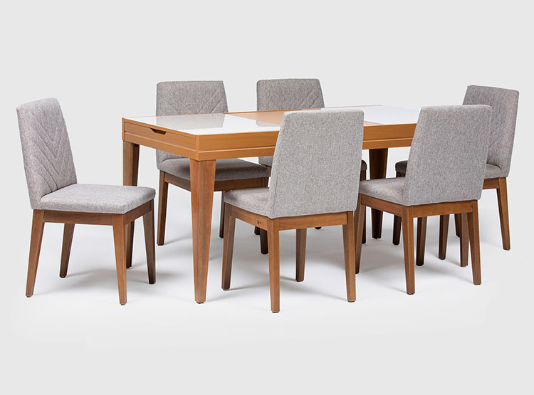 JUEGO DE COMEDOR DECOCASA JUNIOR EXTENSION STAI 4S