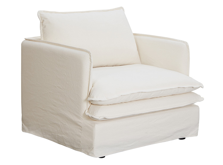 Ripley - SILLON MAISON LINETT LILLE 1 CUERPO LINO MARFIL