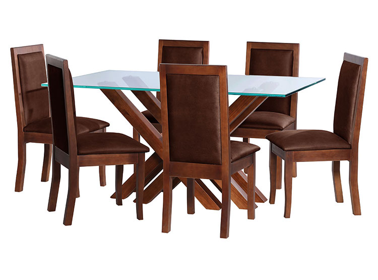 Ripley - JUEGO DE COMEDOR LATAM HOME MERIDA GIRONA CUERO KENTUCKY 6S