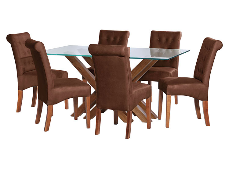 Ripley - JUEGO DE COMEDOR LATAM HOME MERIDA OVIEDO CUERO KENTUCKY 6S